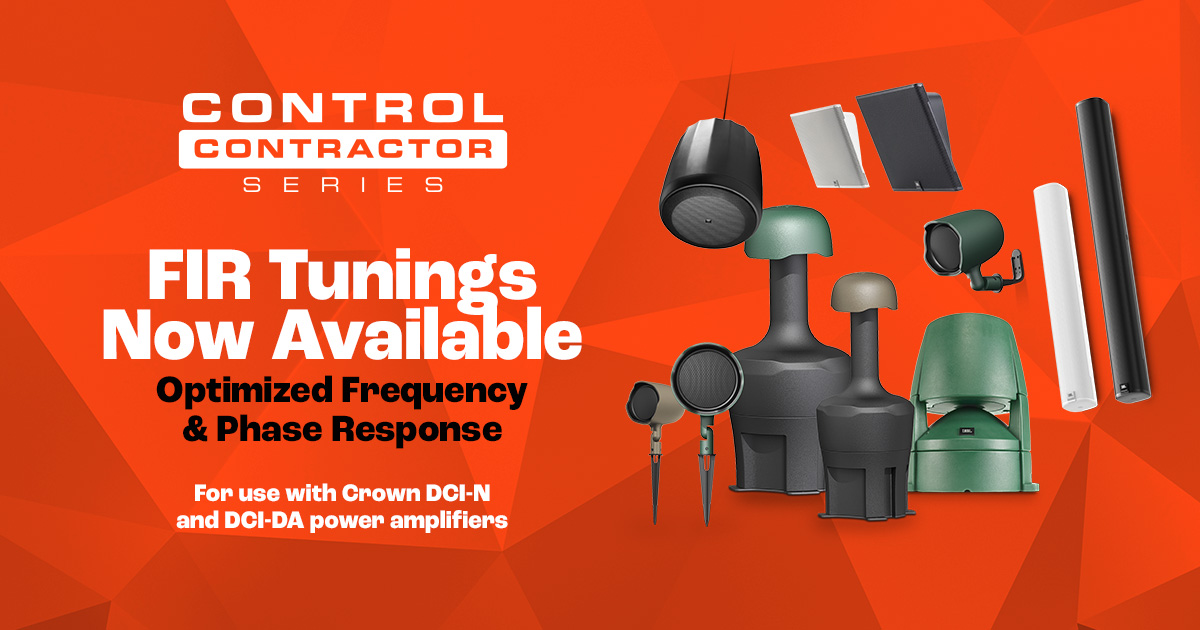 JBL Professional Introduces FIR Tunings for Select Control Contractor Series Loudspeakers | JBL ...