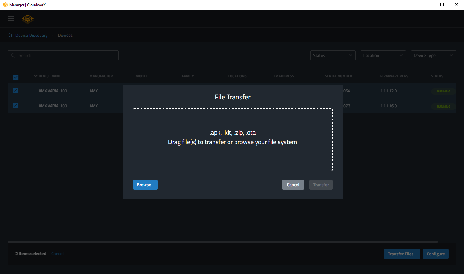 Manager | AMX Audio Video Control Systems | English