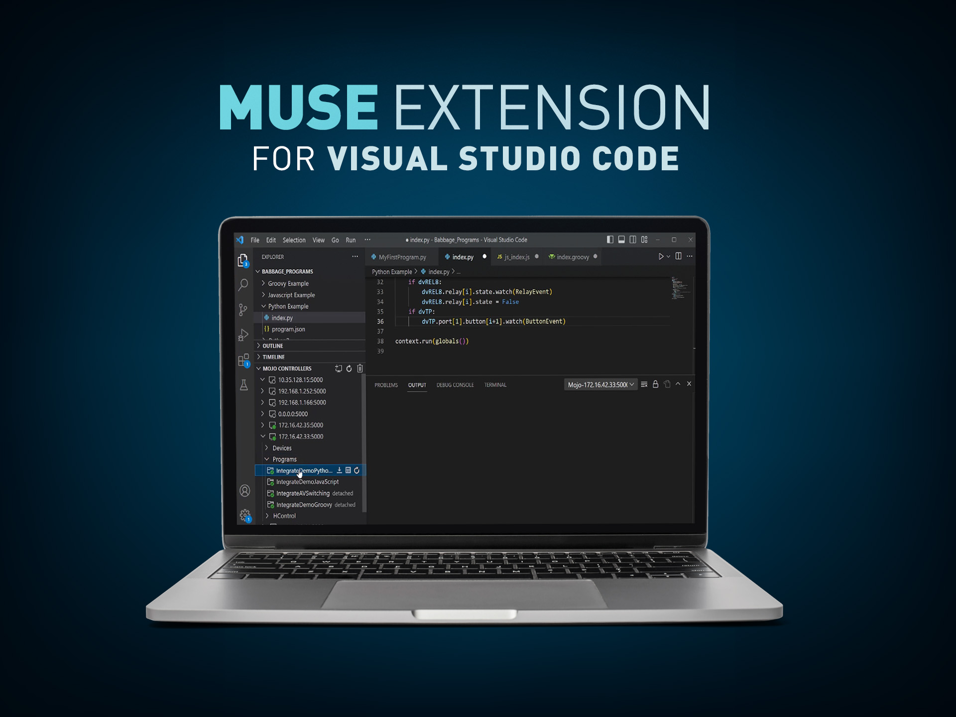MUSE Extension for VS Code | AMX Audio Video Control Systems | English (US)