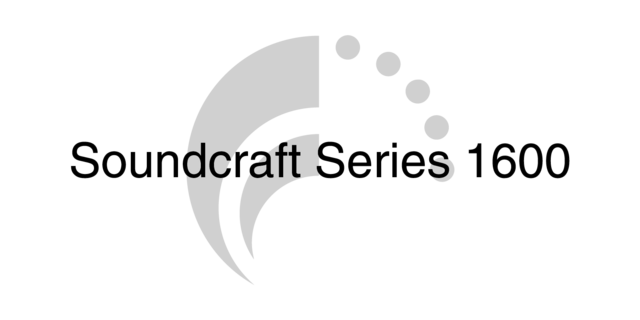 Series 1600 | Soundcraft - Professional Audio Mixers | English