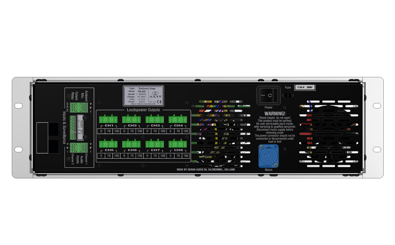 IndustryAmp PB-800 | AXYS Tunnel by HARMAN | English (US)